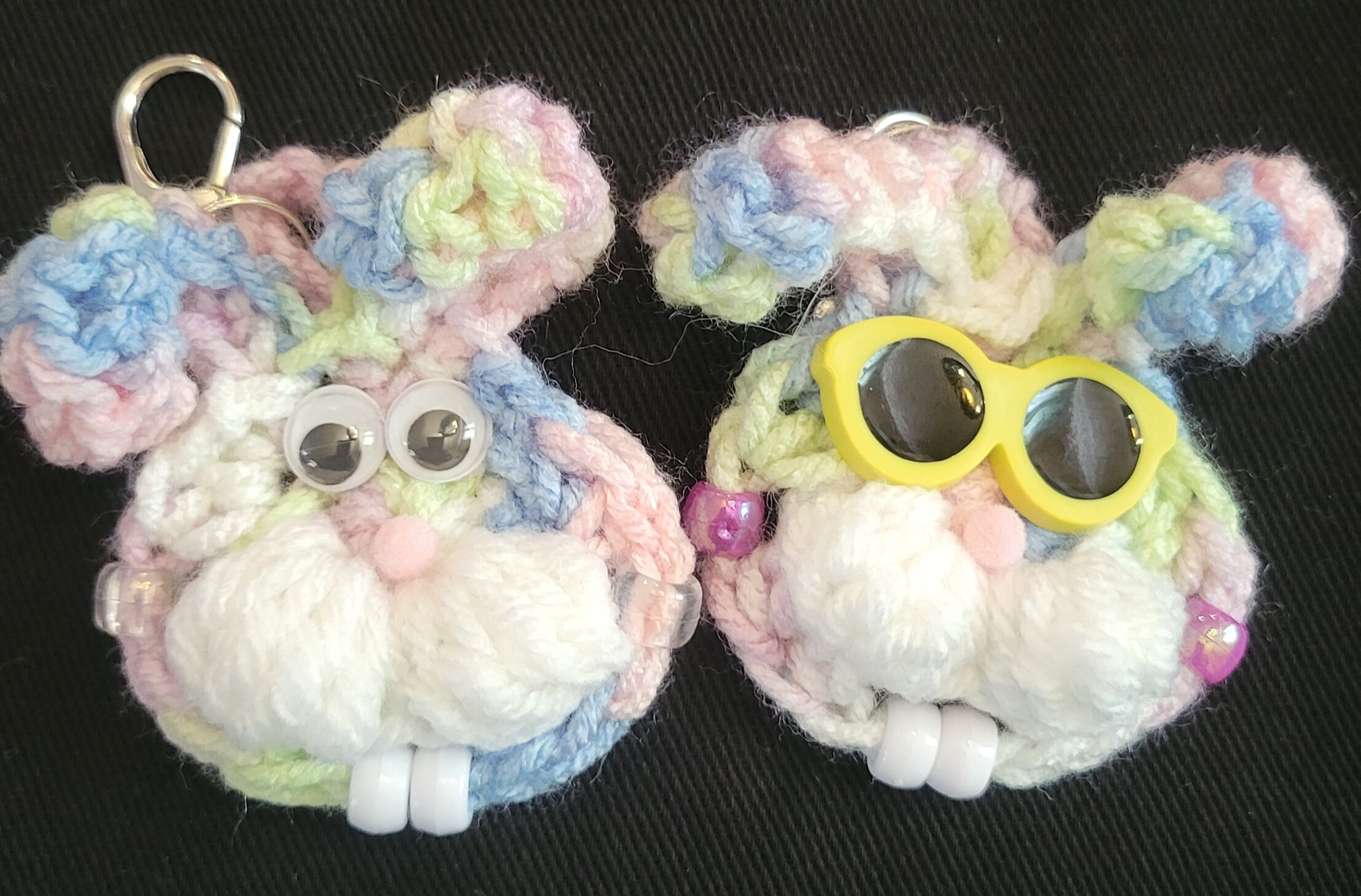 Crochet Fidget Bunny Keychain - Etsy