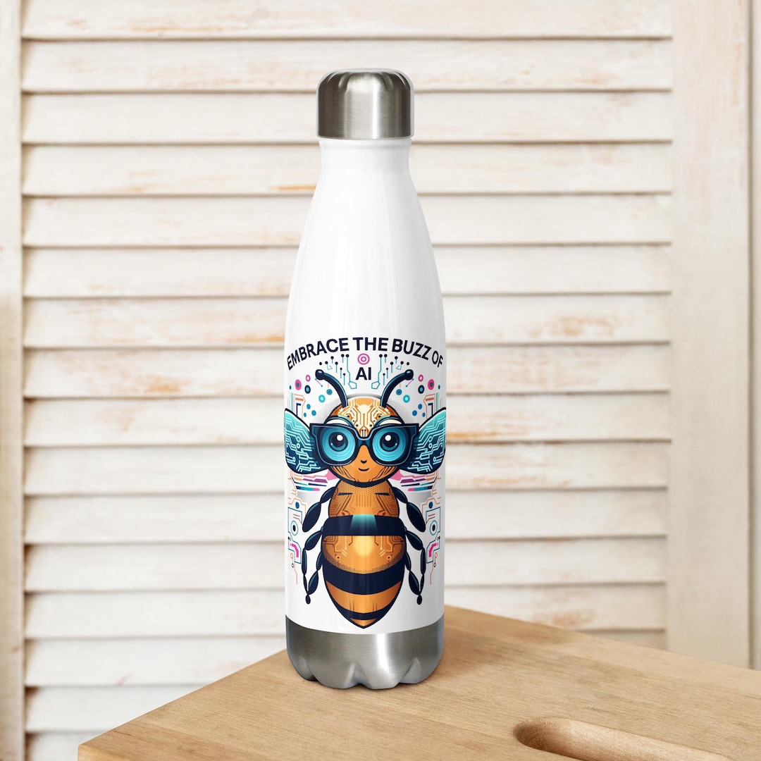 Futuristic Bee AI Water Bottle Cyberpunk Techwear Gift Gamer Girl ...