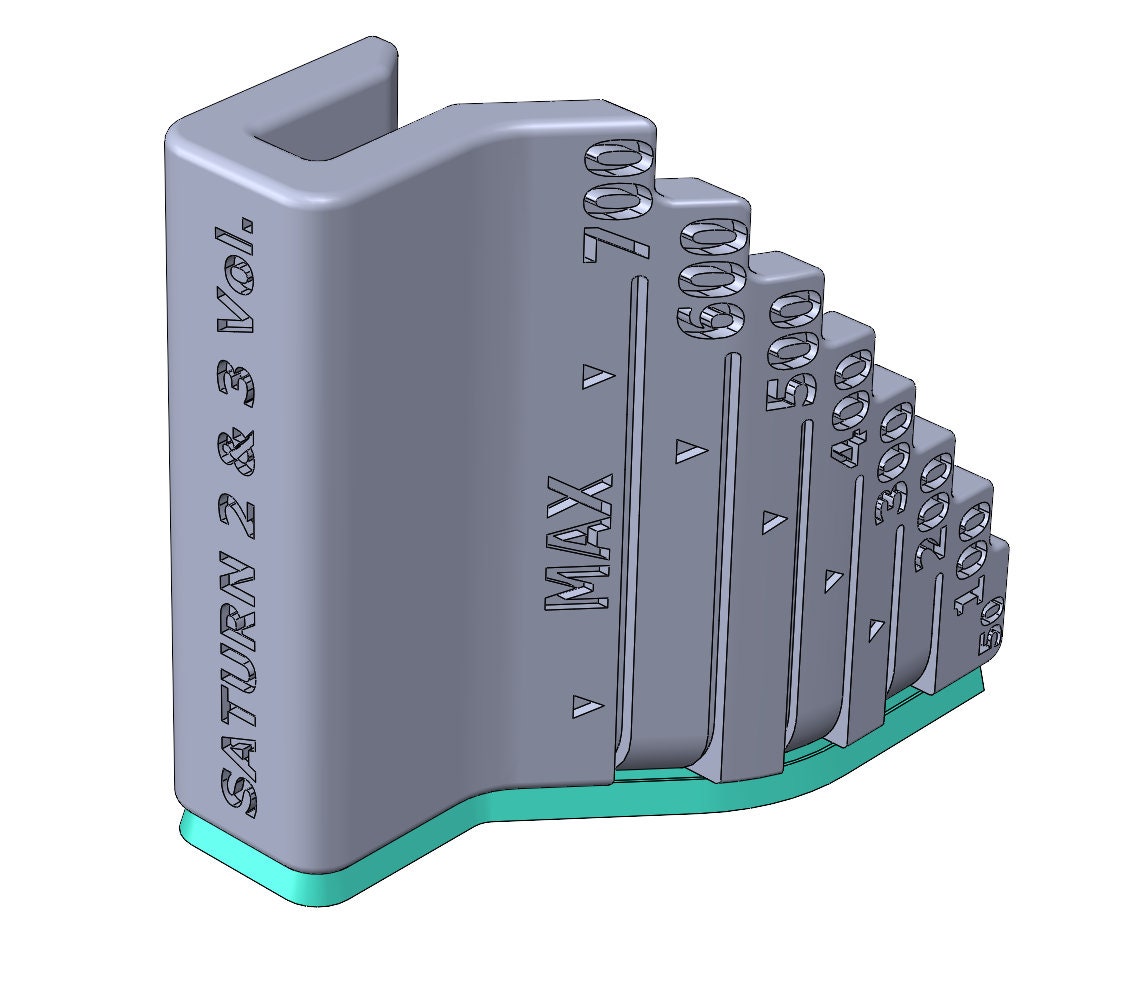 Resin Volume Indicator. STL Download. Elegoo Saturn 2 & 3 Resin Gauge ...