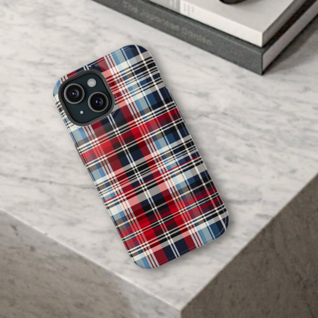 Plaid iPhone Magsafe Case, for 13, 14, 15, Mini, Pro, Pro Max, Wireless ...