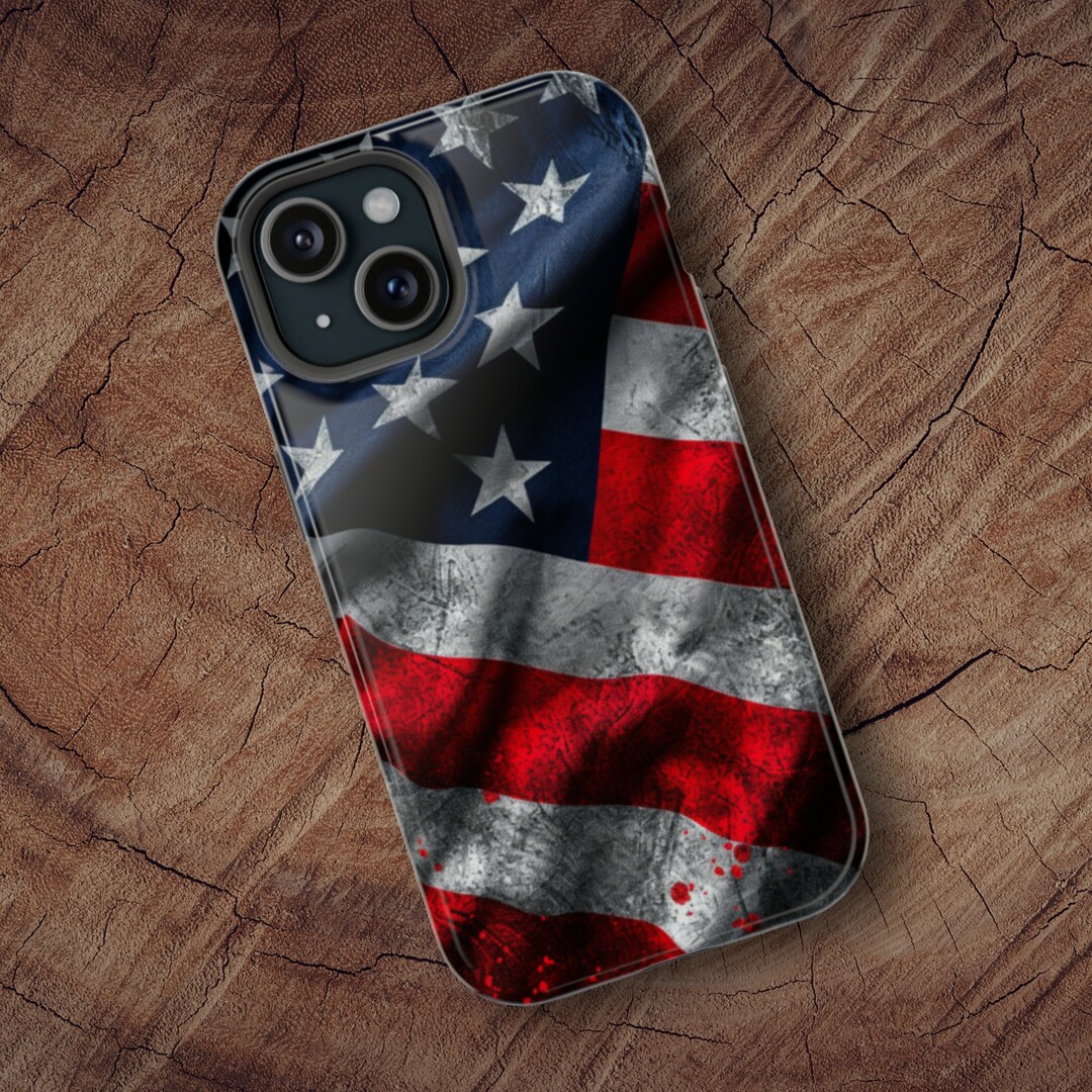 IPhone Magsafe Compatible USA Flag Phone Case for 13, 14, 15, Mini, Pro ...