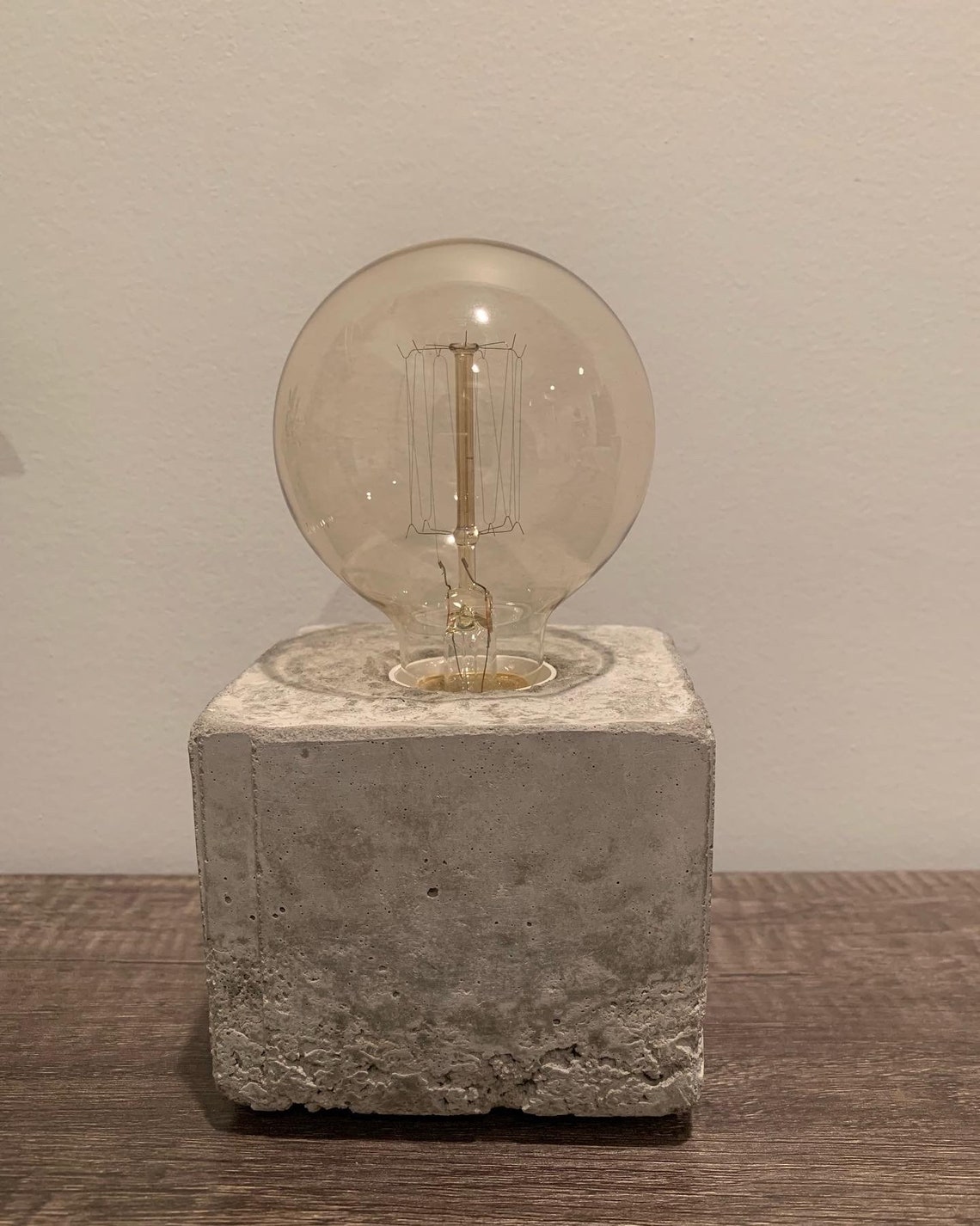 Concrete Lamp - Etsy