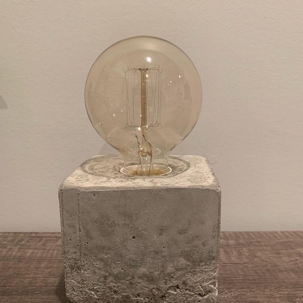 Concrete Lamp - Etsy