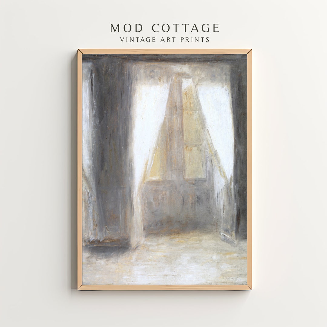 Light Academia Window Oil Painting | French Country Art (digital ...
