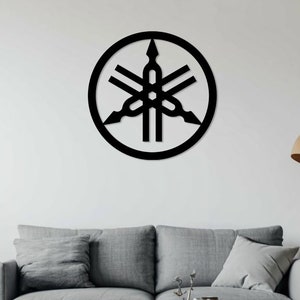 Metal Yamaha Logo Wall Decor, Yamaha Sign Wall Art, Metal Yamaha Logo ...