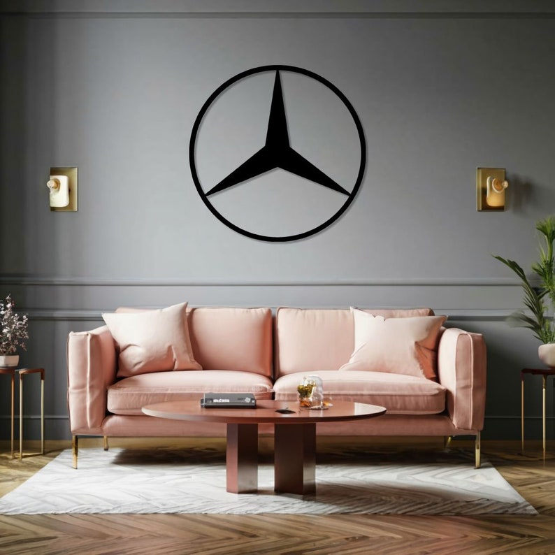 Mercedes Sign Metal Wall Decor, Metal Mercedes Logo, Mercedes Logo Wall ...