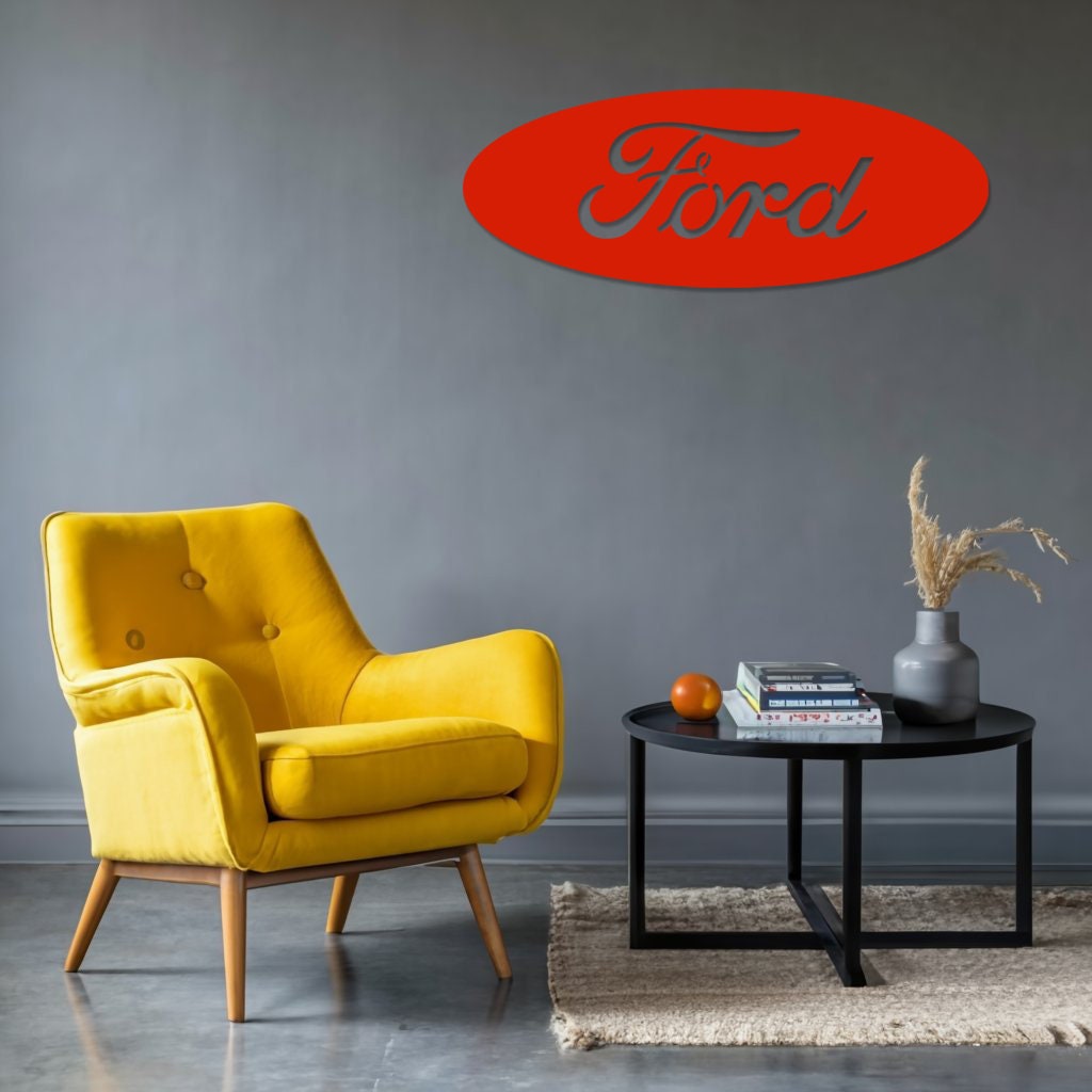 Metal Ford Logo Wall Decor, Ford Logo Wall Art, Car Logo, Garrage or ...