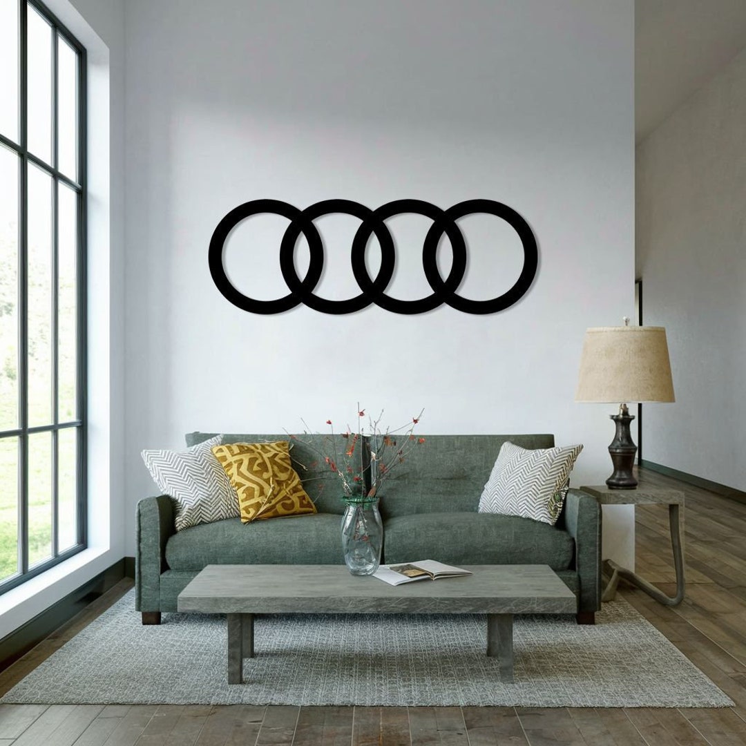 Metal Audi Logo Wall Decor, Audi Sign Wall Art, Metal Audi Logo ...