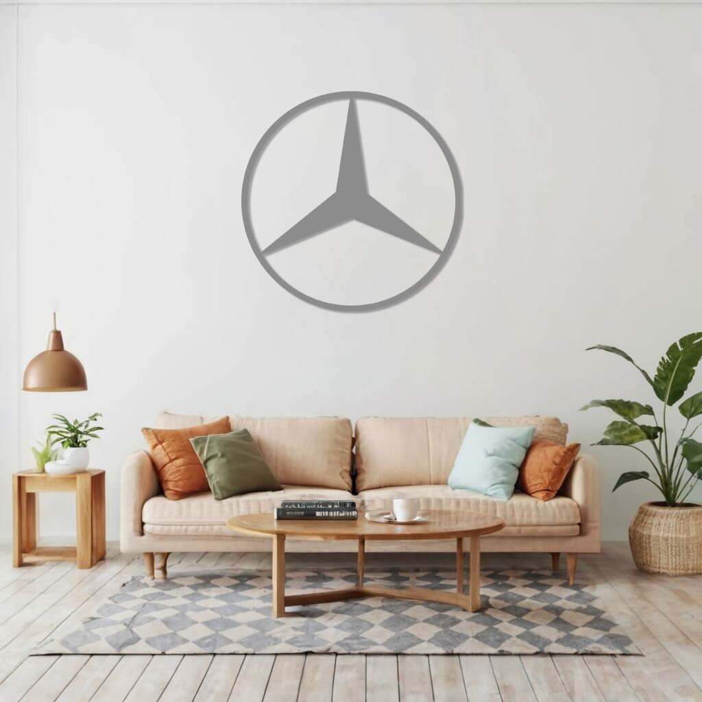 Mercedes Sign Metal Wall Decor, Metal Mercedes Logo, Mercedes Logo Wall ...
