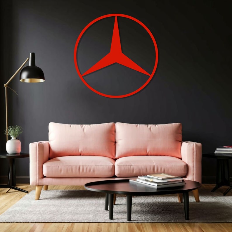 Mercedes Sign Metal Wall Decor, Metal Mercedes Logo, Mercedes Logo Wall ...
