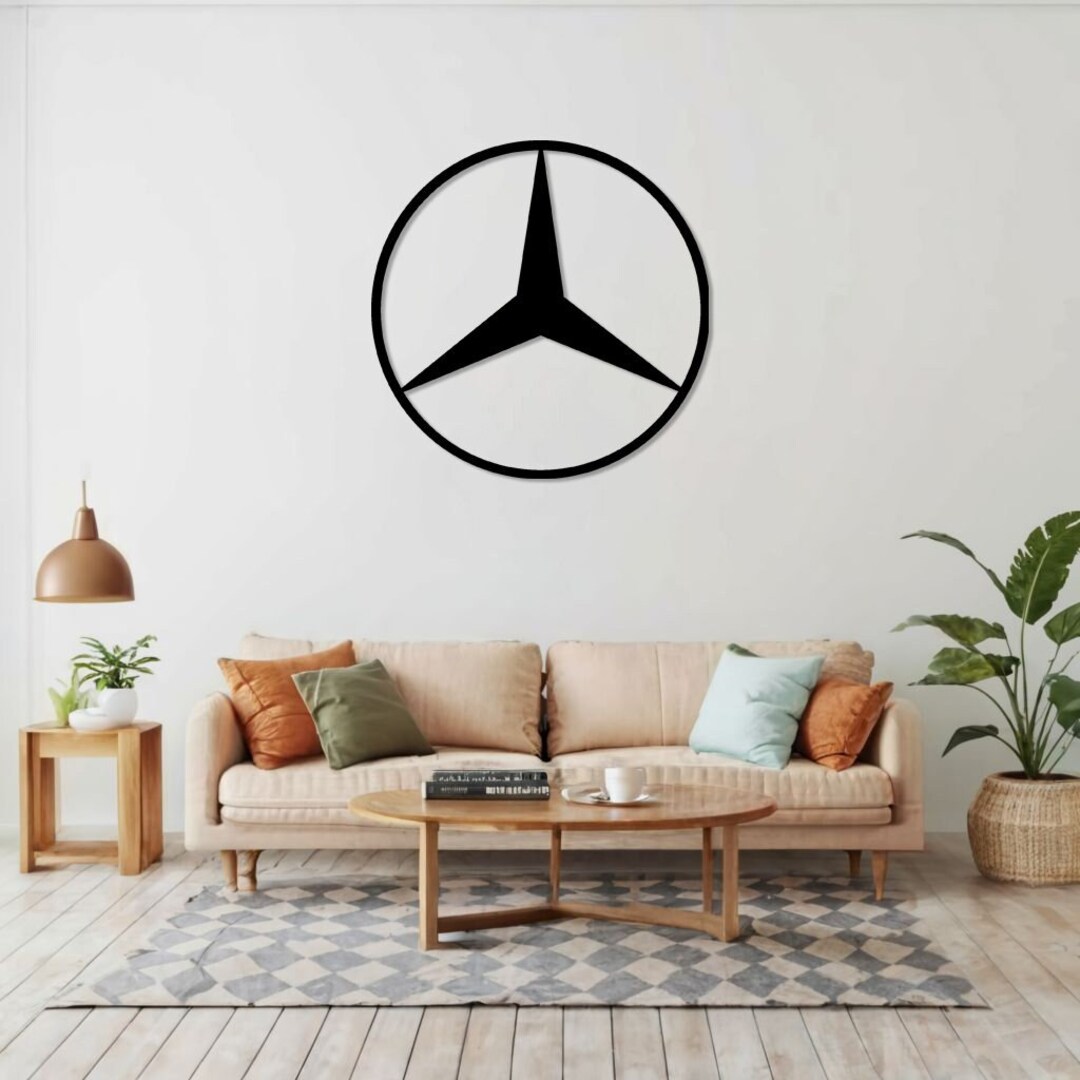 Mercedes Sign Metal Wall Decor, Metal Mercedes Logo, Mercedes Logo Wall ...