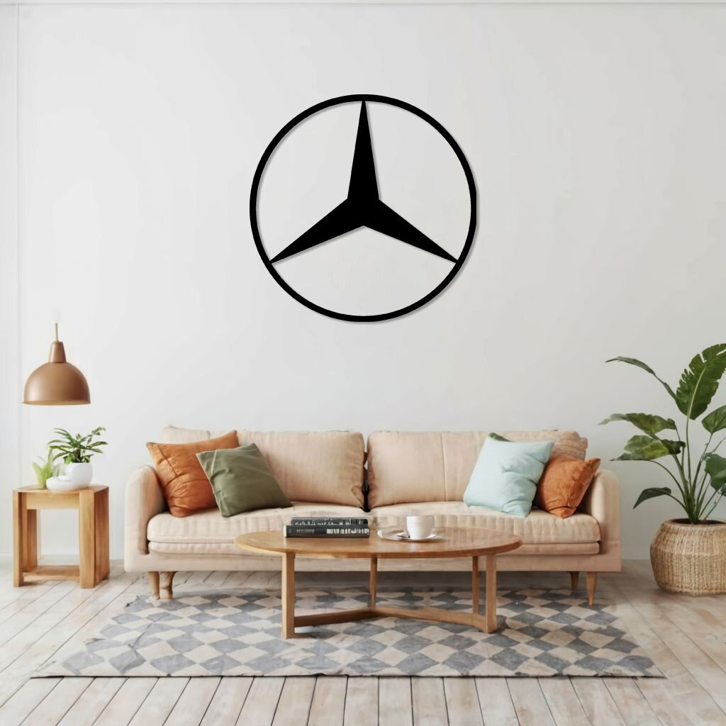 Mercedes Sign Metal Wall Decor, Metal Mercedes Logo, Mercedes Logo Wall ...