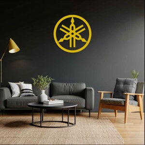 Metal Yamaha Logo Wall Decor, Yamaha Sign Wall Art, Metal Yamaha Logo ...