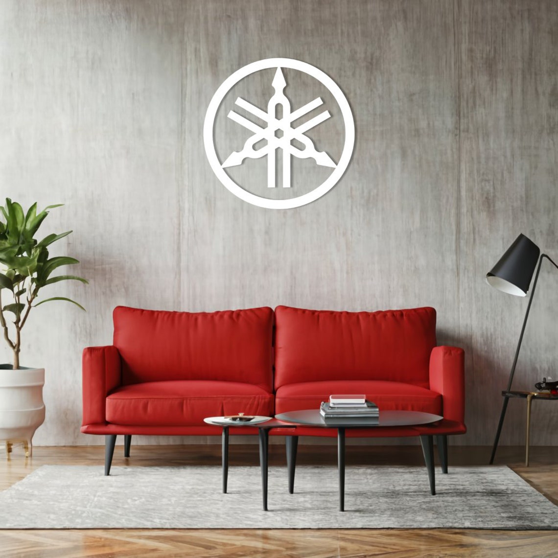 Metal Yamaha Logo Wall Decor, Yamaha Sign Wall Art, Metal Yamaha Logo ...