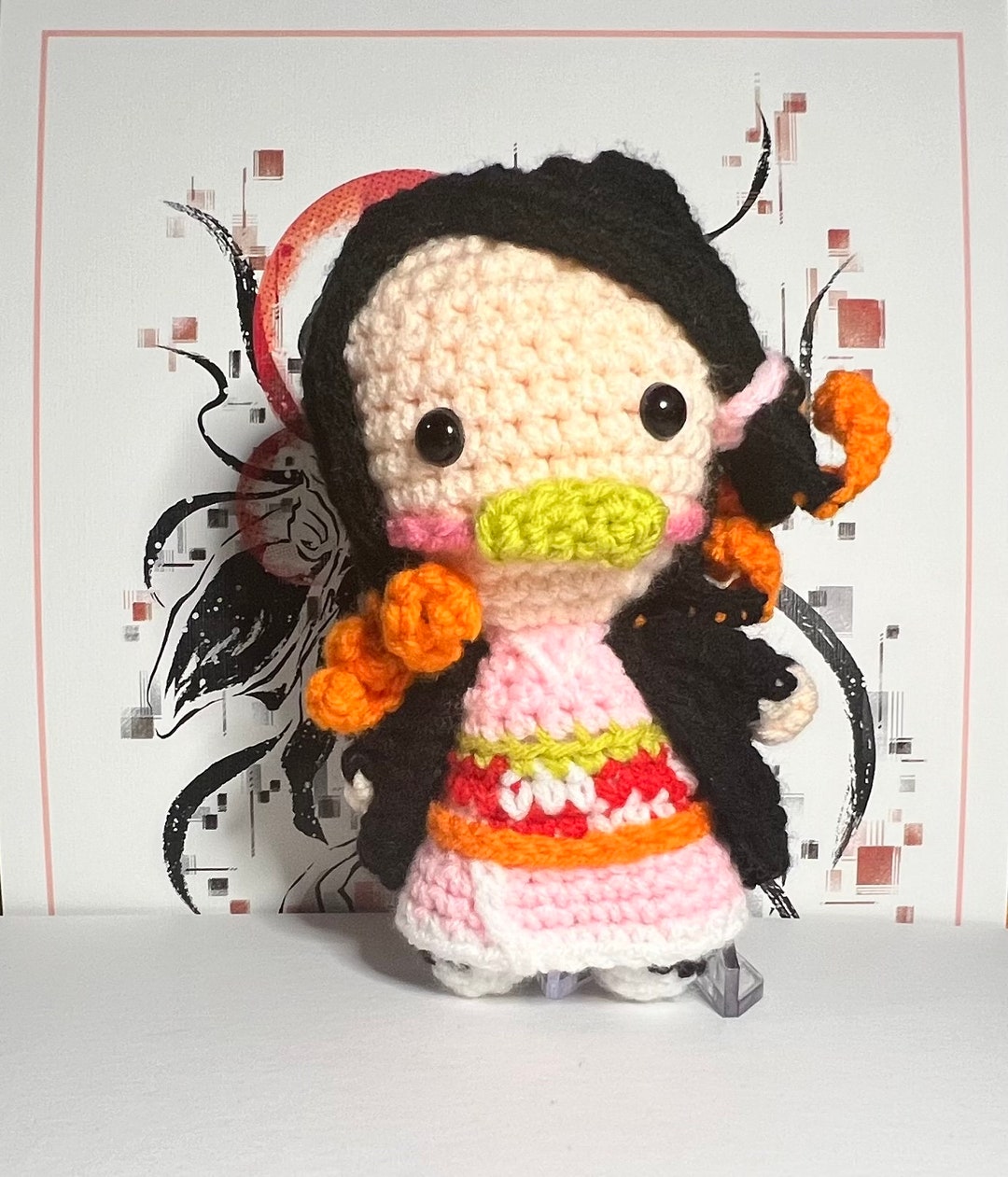Nezuko Crochet Doll - Etsy