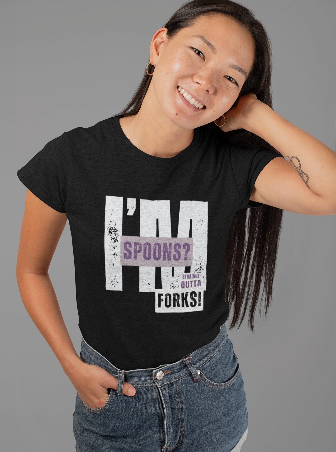 Funny Spoonie Gift Straight Outta Spoons T-shirt Chronic Illness ...