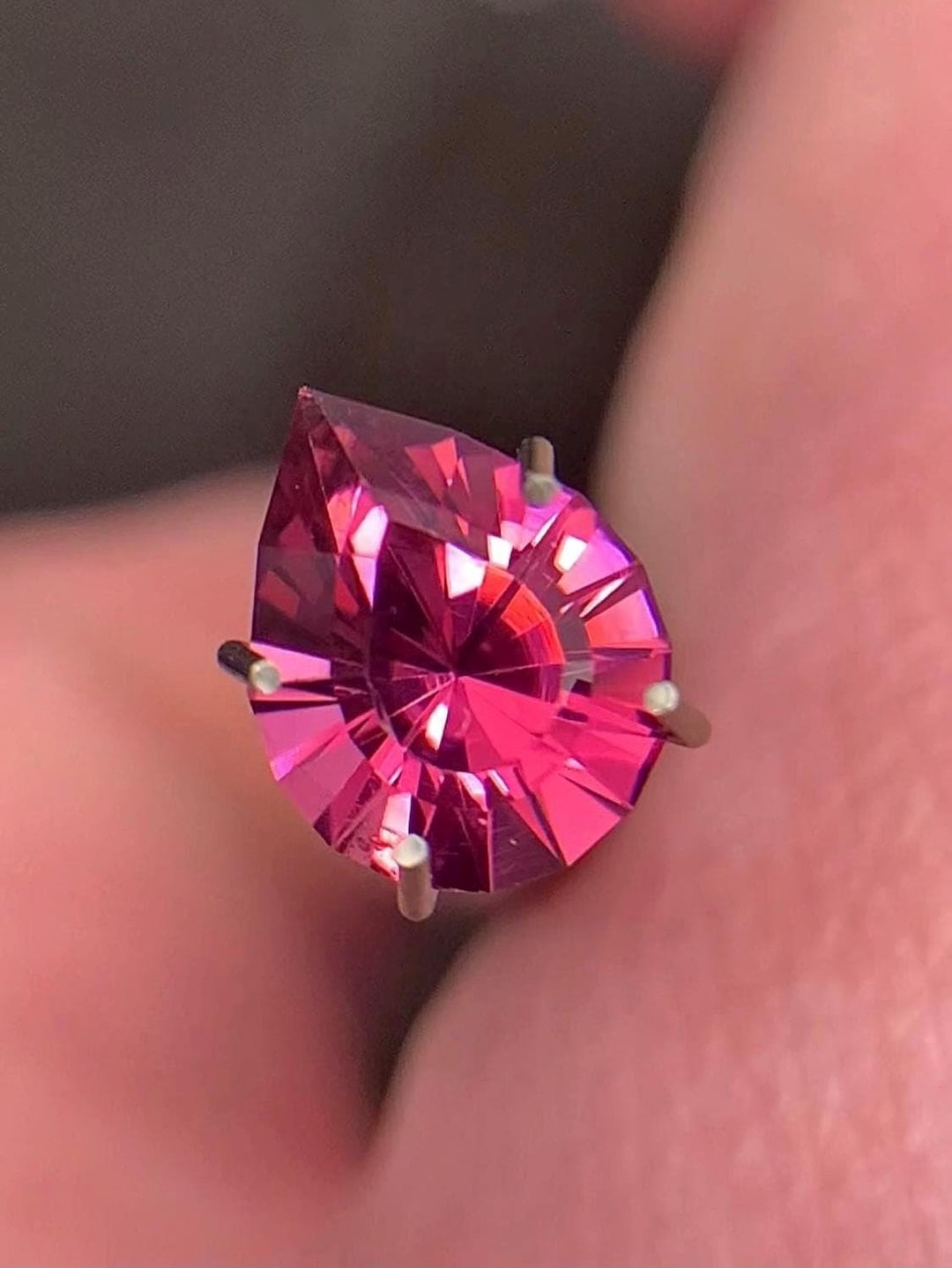 Natural Neon Pink Tanzania Spinel – Custom Pear Cut Gemstone, 1.54ct - Etsy