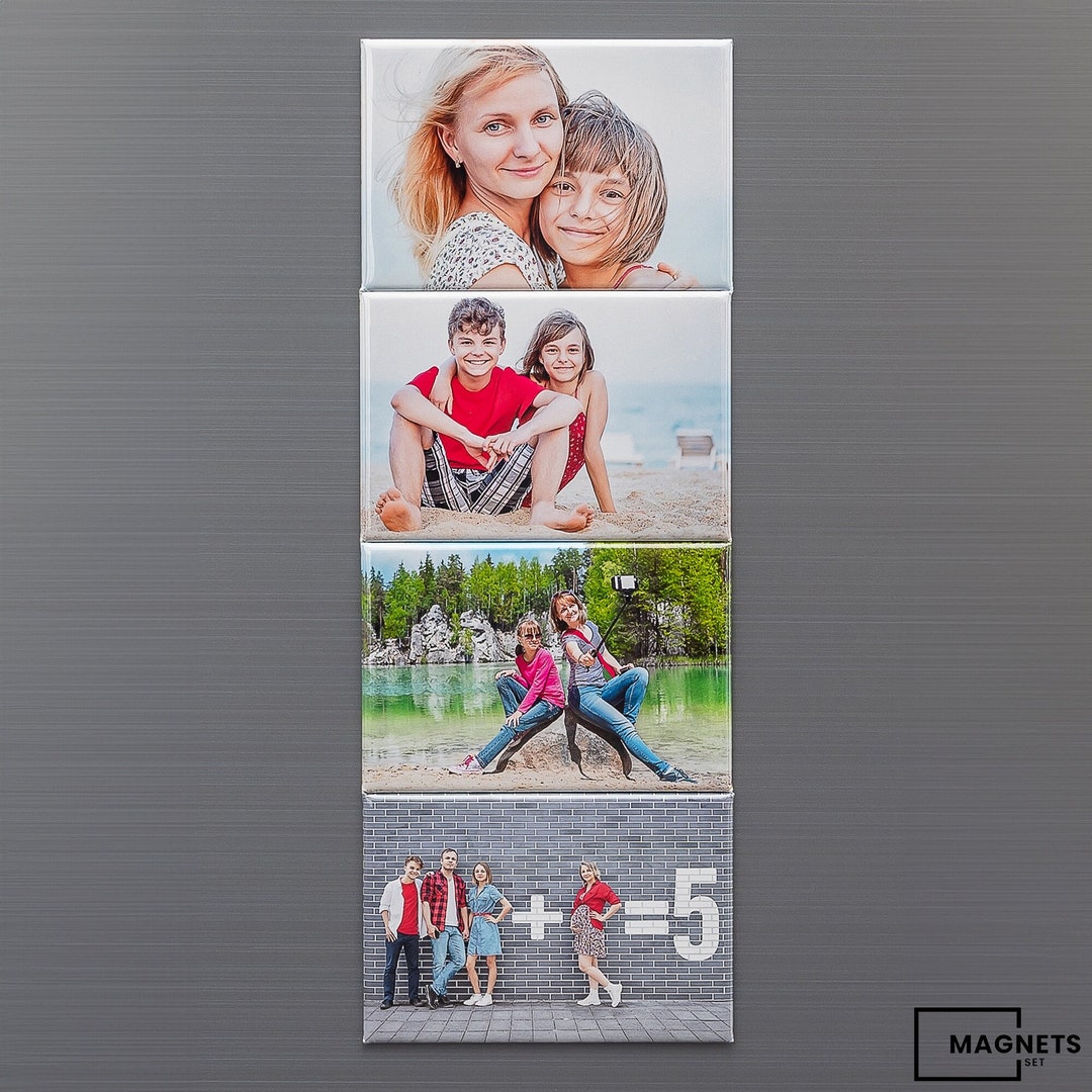 Personalized Photo Magnet Set, Photo Fridge Magnets, Custom Photo ...