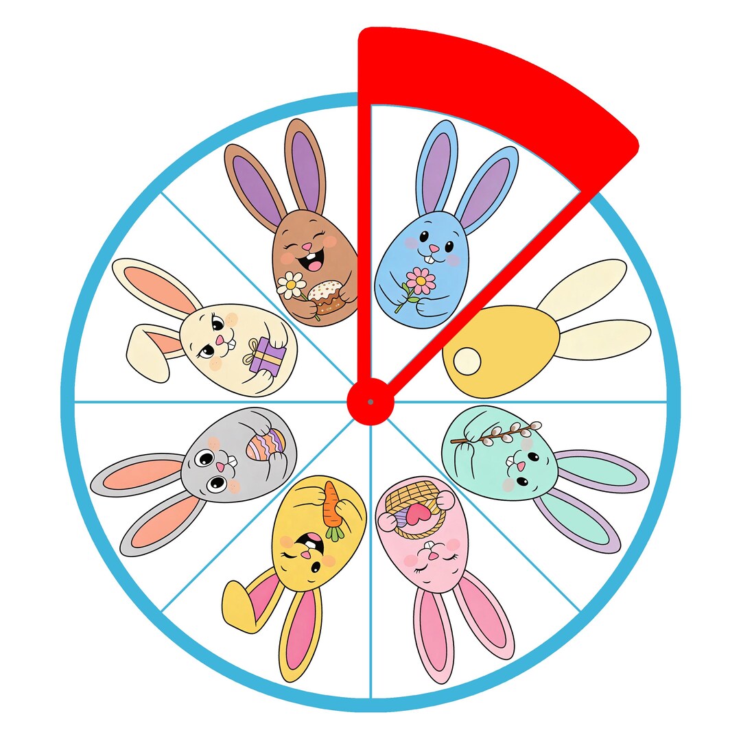 Montessori Easter Bunny Mix and Match Spinning Wheel, Fine Motor Skills ...