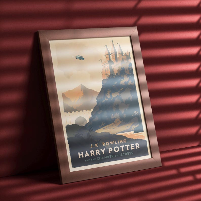 Handmade Fantasy Book Cover Poster: Wizard Travel Art - Etsy
