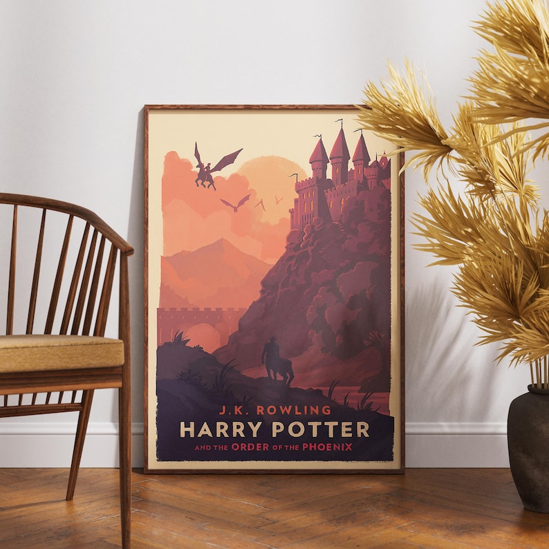 Handmade Fantasy Book Cover Poster: Wizard Travel Art - Etsy
