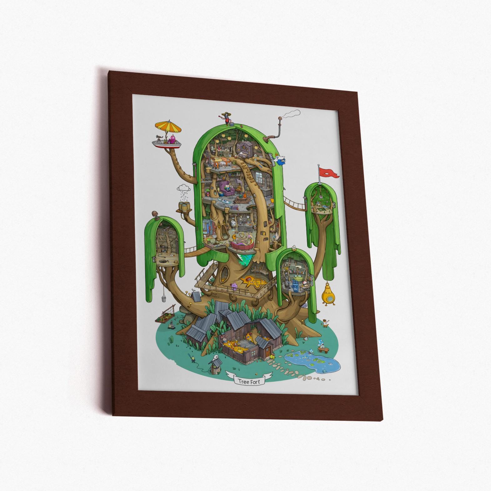 Adventure Time Poster Set 8 Printable Wall Art Designs | Cartoon Art ...