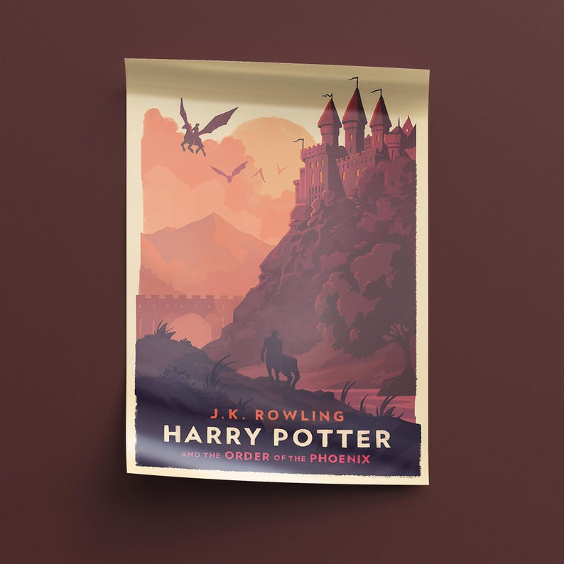 Handmade Fantasy Book Cover Poster: Wizard Travel Art - Etsy