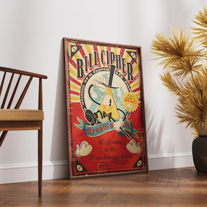 Bill Cipher Gravity Falls Poster: Weirdmageddon Vintage Wall Art - Etsy