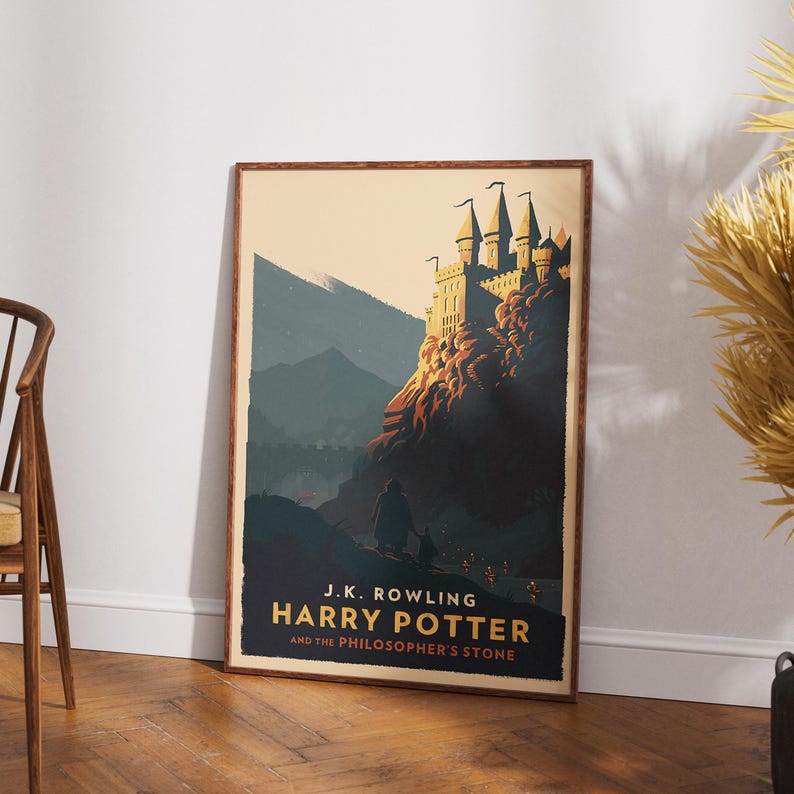Handmade Fantasy Book Cover Poster: Wizard Travel Art - Etsy