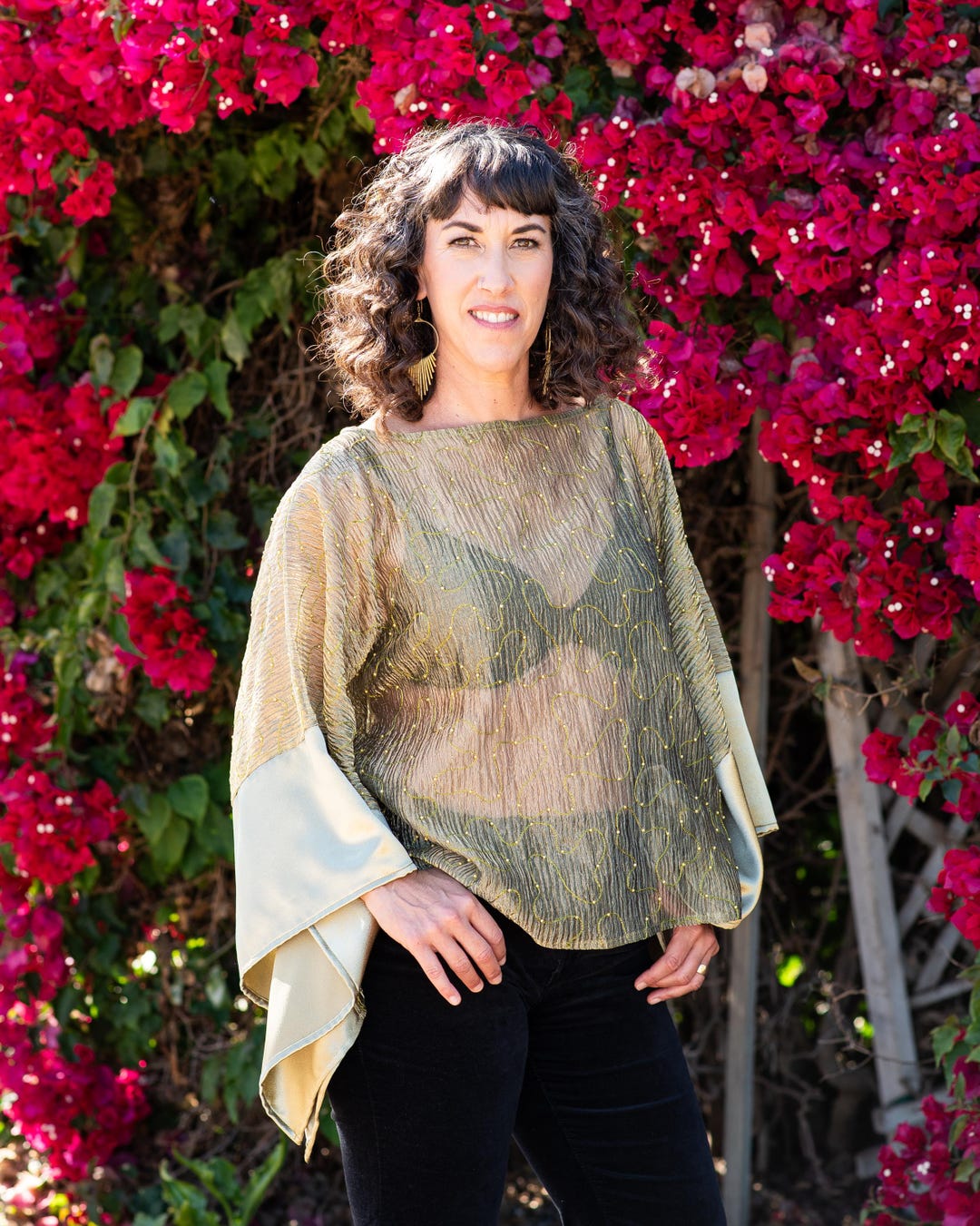 Metallic Gold Beaded Limited Edition Sophisticated Women's Cover up ...