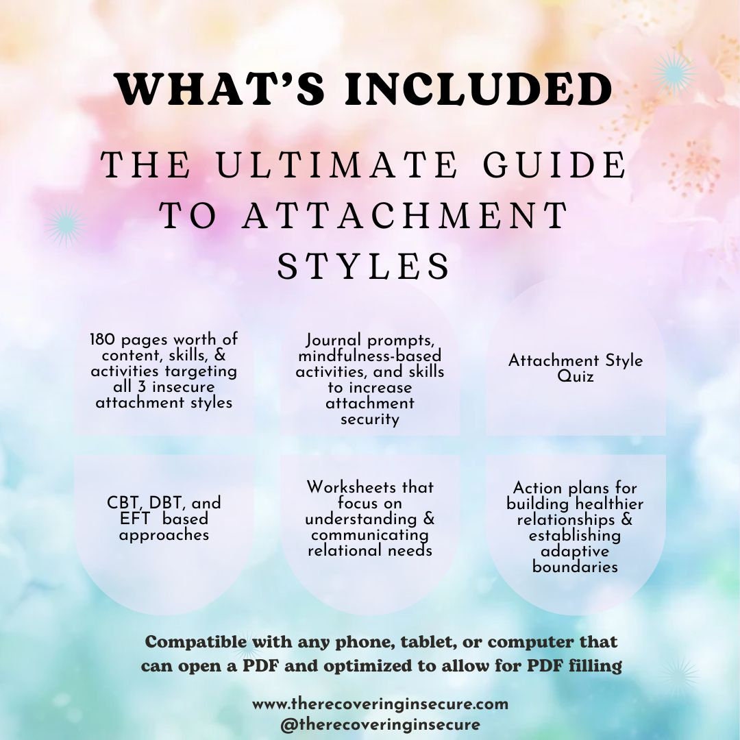 Ultimate Guide to Attachment Styles Workbook | the Recovering Insecure ...