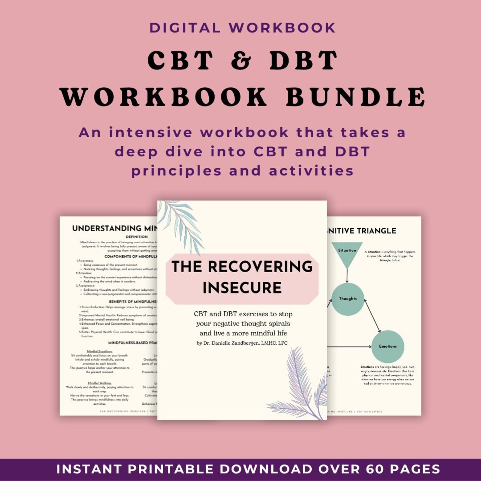 CBT and DBT Bundle Two Workbooks in One by the Recovering Insecure That ...