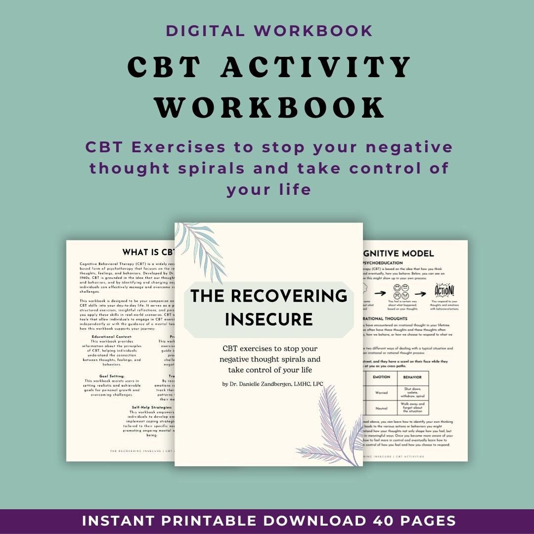 CBT Workbook | Therapy Skills & Cognitive Model (digital Download) - Etsy