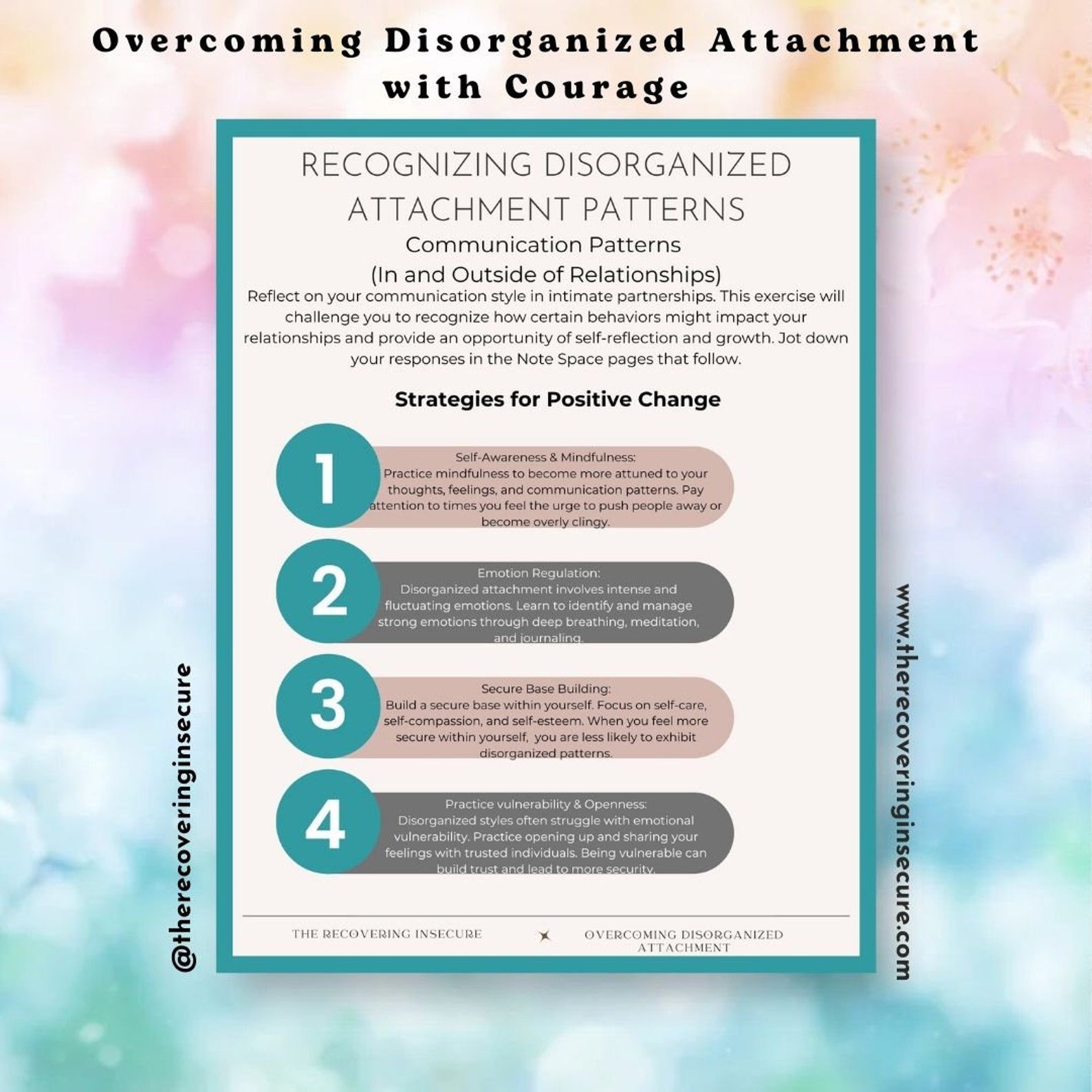 Disorganized Attachment Workbook | Relationship Support (digital ...