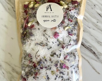 Herbal Bath Epsom Salts Bath Salt Herbal Bath Salt Scented Bath Salt ...