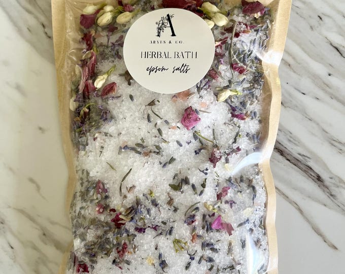 Herbal Bath Epsom Salts Bath Salt Herbal Bath Salt Scented Bath Salt ...