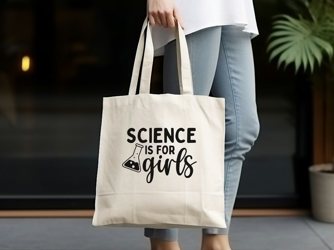 Science Tote Bag, Science is for Girls Canvas Tote Bag, Gift for ...