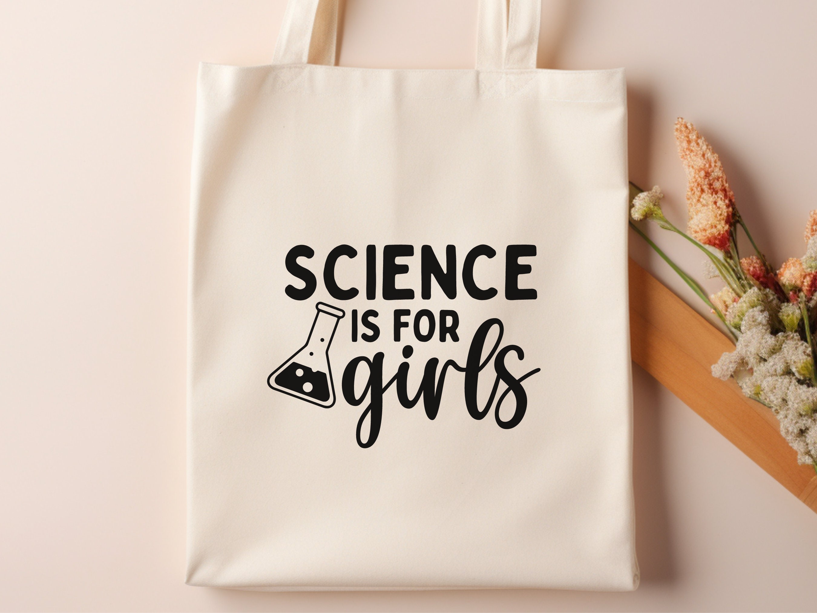 Science Tote Bag, Science is for Girls Canvas Tote Bag, Gift for ...