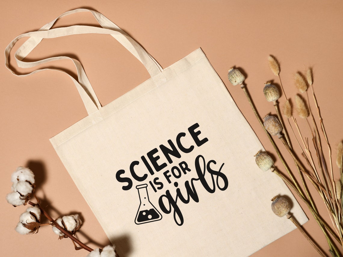 Science Tote Bag, Science is for Girls Canvas Tote Bag, Gift for ...
