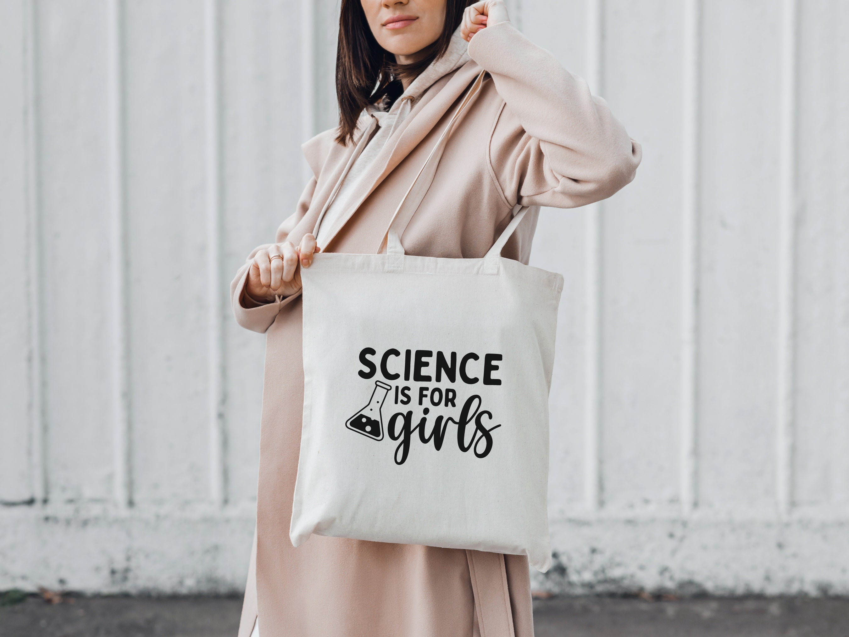 Science Tote Bag, Science is for Girls Canvas Tote Bag, Gift for ...