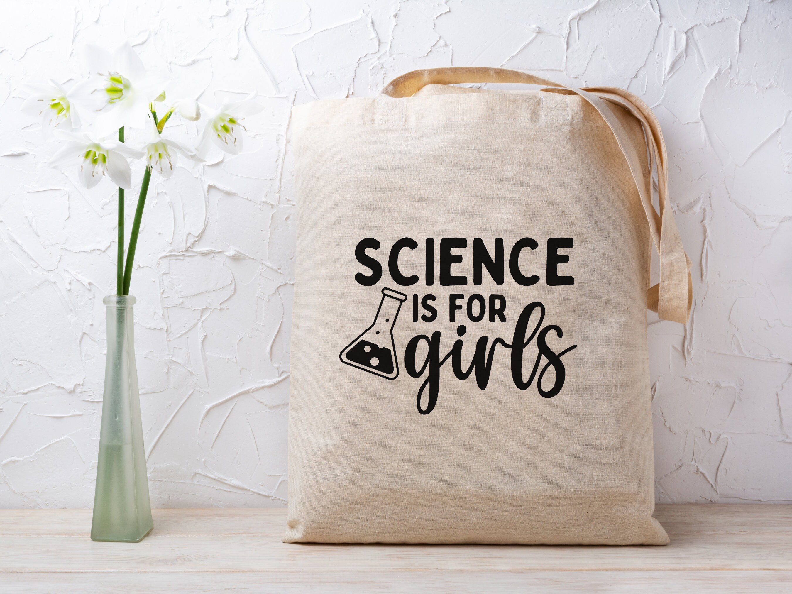 Science Tote Bag, Science is for Girls Canvas Tote Bag, Gift for ...