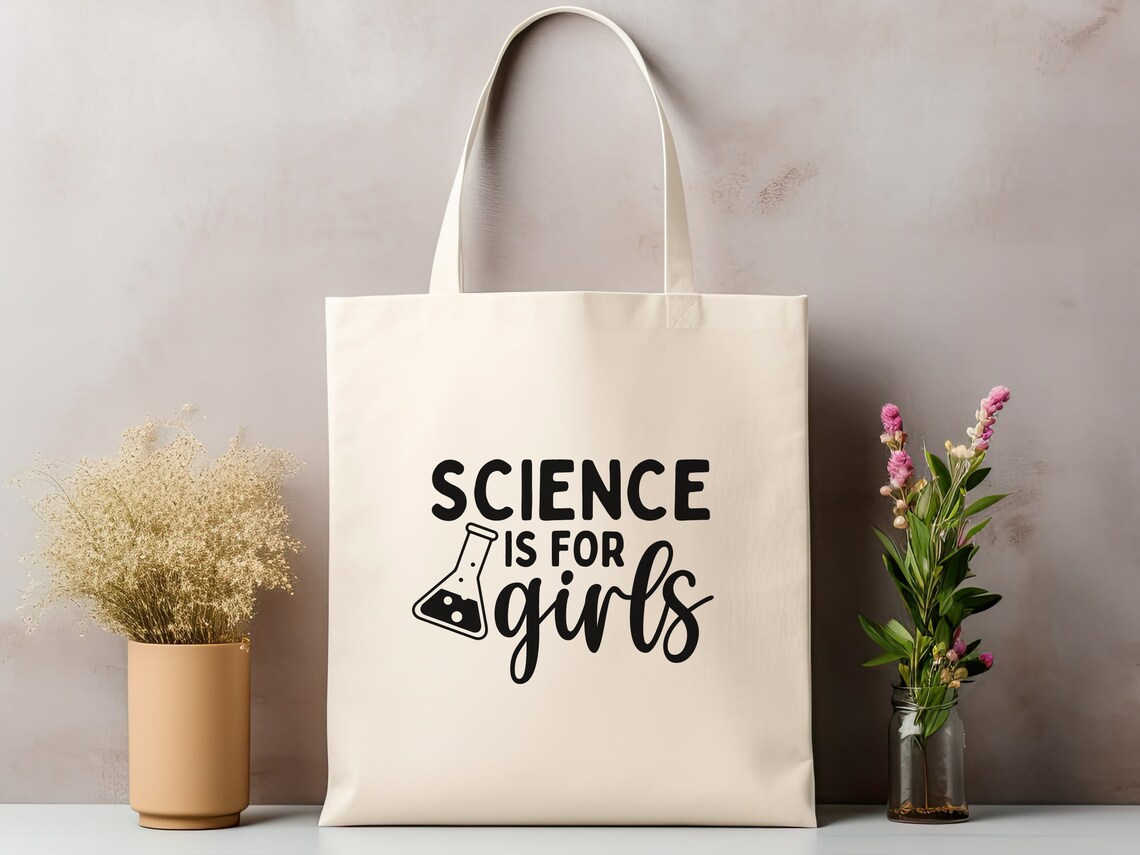 Science Tote Bag, Science is for Girls Canvas Tote Bag, Gift for ...