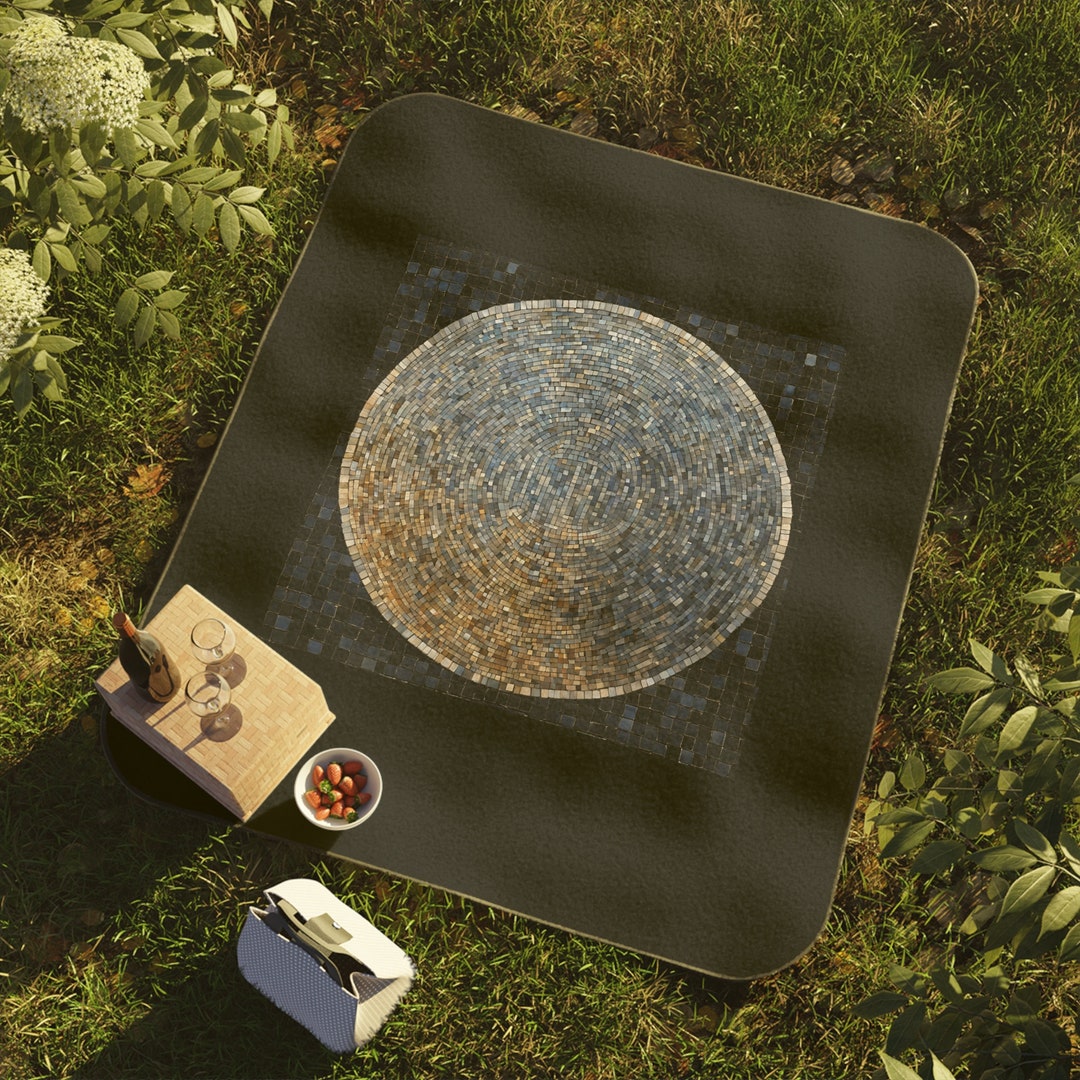 Moon Picnic Blanket Waterproof Party Throw Soft Minkie Blanket Top ...