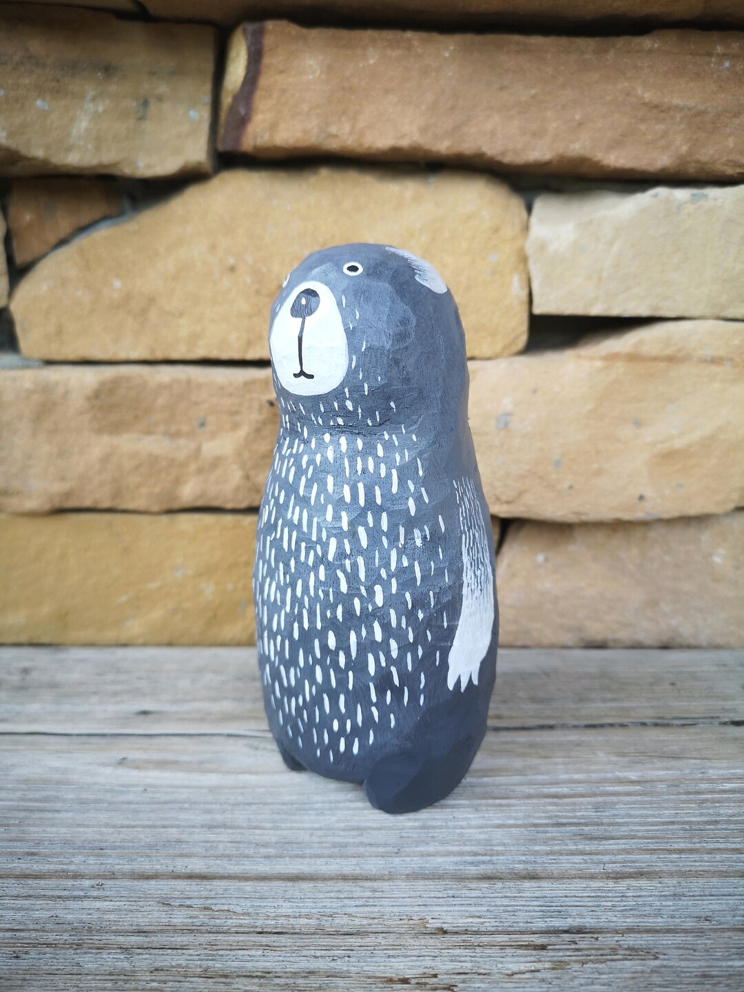 Wood Carving,animal Sculpture,hand Carved Painted Wooden,cute Sculpture ...