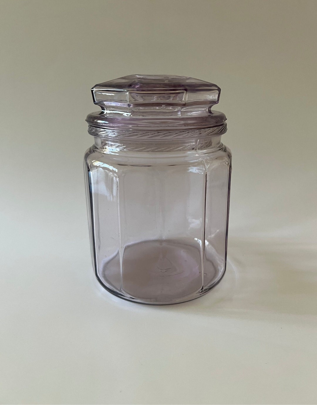 Antique Large Light Purple Glass Jar Storage Canister Display Cookie ...