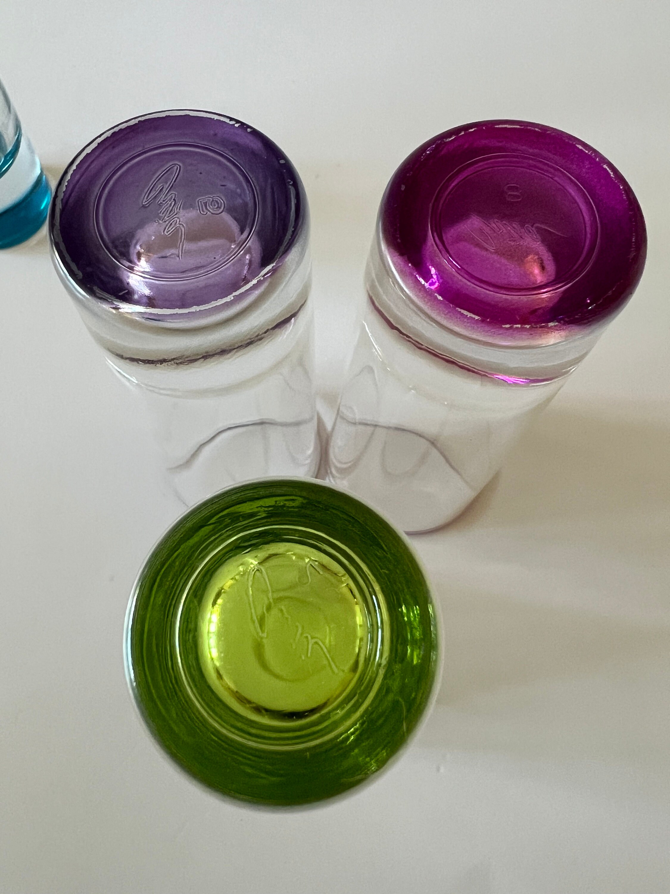 Vintage Libbey Crisa 2 Oz Shooter Glasses Set of 4 in Jewel Tone ...