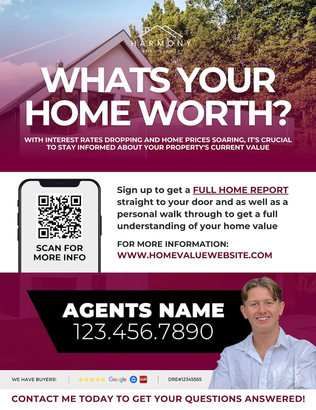 Whats My Home Worth Flyer Template - Etsy