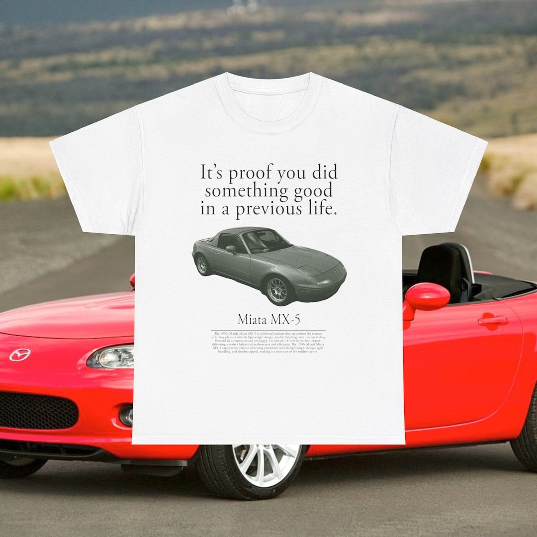 Mazda Miata MX-5 90s Vintage JDM T-shirt Gift | Racing Fan Car Guy ...