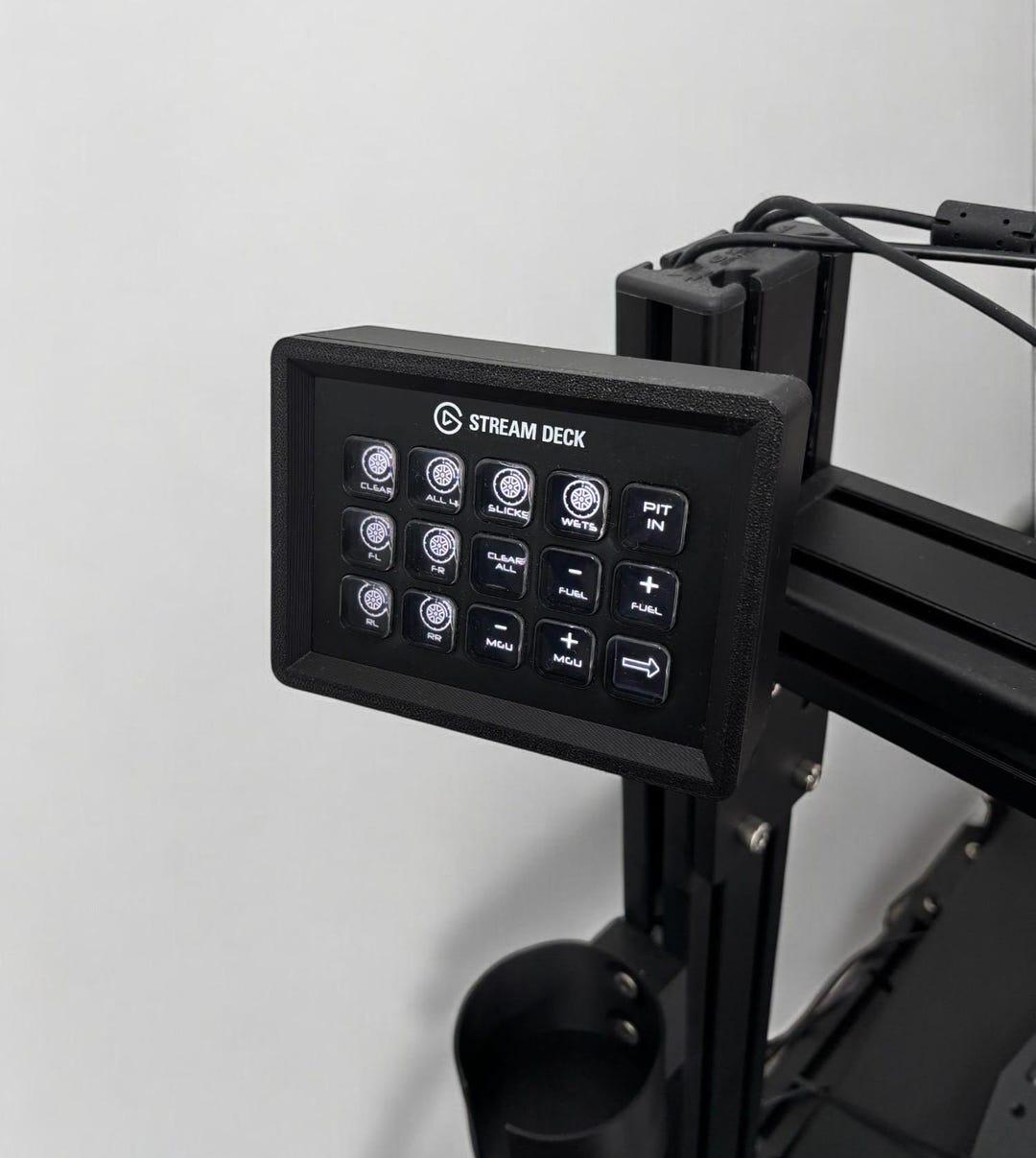 Stream Deck MK2 Case & Adjustable Mount: Sim Racing 40 Series Rigs - Etsy