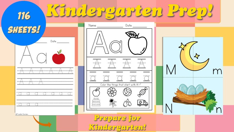 116-page Ultimate Kindergarten Prep Bundle: Reading, Writing, and Math ...